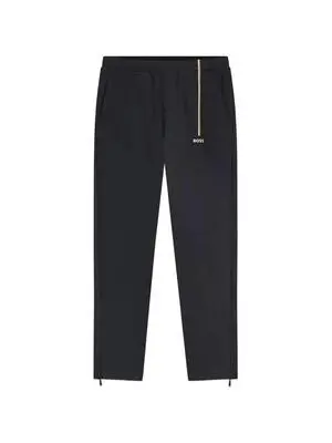 BOSS Logo-print Stripe-detail Track Pants - Black