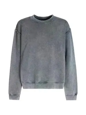 HAIKURE Faded Rear-slit Sweatshirt