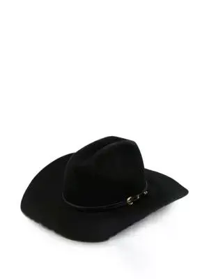 Patrizia Pepe Buckle-detail Hat - Black