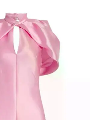 Alberta Ferretti Maxi Dress With Draped Sleeves - Pink