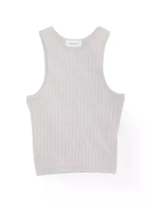 LISA YANG Iora Cable-knit Tank Top - Grey