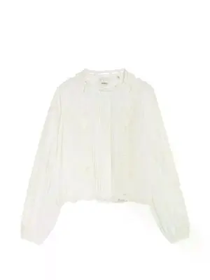 Isabel Marant Étoile Rubra Broderie-anglaise Pintuck-detail Shirt - White