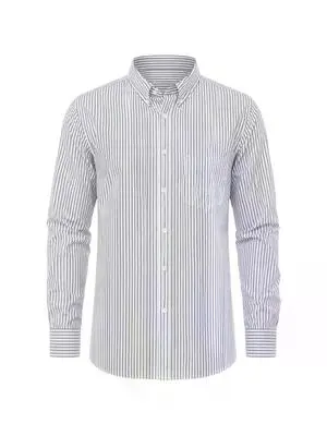 PAOLO PECORA Striped Button-down Shirt - White