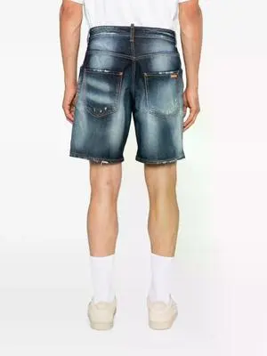 YES LONDON Distressed Patchwork-detail Shorts