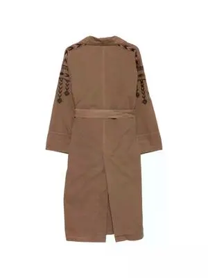 BAZAR DELUXE Embroidered Double-breasted Coat