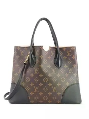LOUIS VUITTON Louis Vuitton Monogram Canvas And Leather Flandrin Tote Bag Black