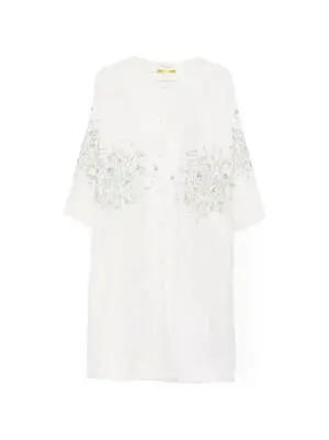 AODRESS Sequin-embellished Embroidered Coat