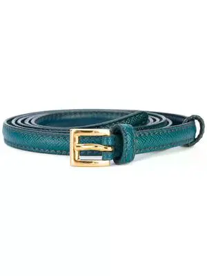 Prada Thin Leather Belt - Blue