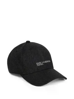 Karl Lagerfeld Essential Wool-blend Cap - Grey