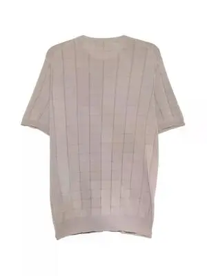 JEORDIE'S Grid-knit Short-sleeve T-shirt
