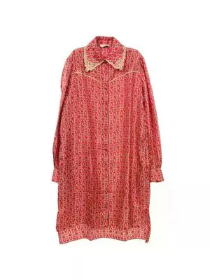 Fendi Monogram Print Shirt Dress - Red