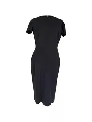 Victoria Beckham Short-sleeve Midi Dress - Black