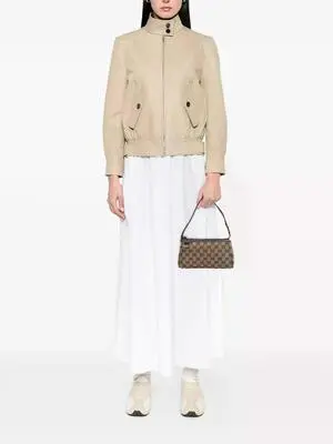 Gucci Gg Canvas Abbey D Ring Pochette Handbag - Neutrals