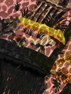 Etro Leopard-pattern Velvet Scarf