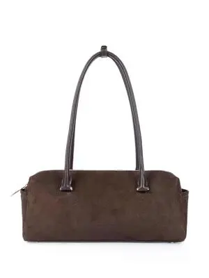 LANCASTER Rectangle Suede Shoulder Bag - Brown