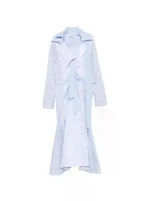 Attico Striped Double-breasted Midi Dress - Blue