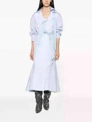 Attico Striped Double-breasted Midi Dress
