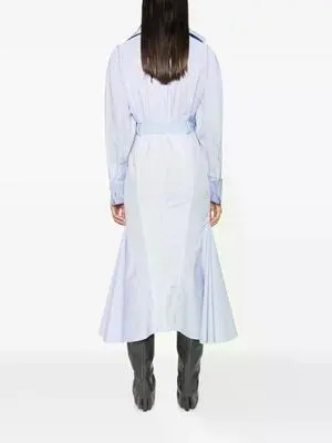 Attico Striped Double-breasted Midi Dress