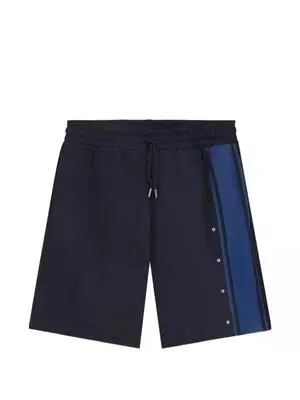Hugo Logo-print Side-stripe Shorts - Blue