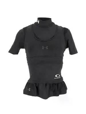 Balenciaga Layered Short-sleeve Top - Black