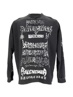 Balenciaga Diy Metal Printed Long-sleeve T-shirt