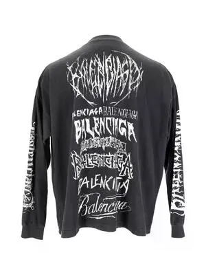 Balenciaga Diy Metal Printed Long-sleeve T-shirt