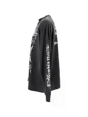 Balenciaga Diy Metal Printed Long-sleeve T-shirt