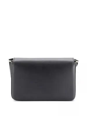Burberry New Hampshire Shoulder Bag In Leather And Vintage Check Coated Canvas - Black