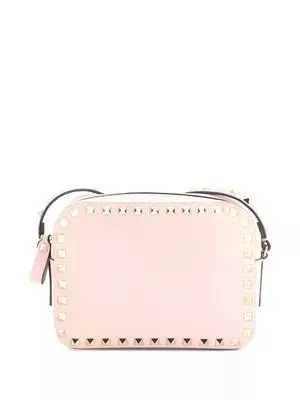 Valentino Garavani Rockstud Camera Leather Crossbody Bag - Neutrals