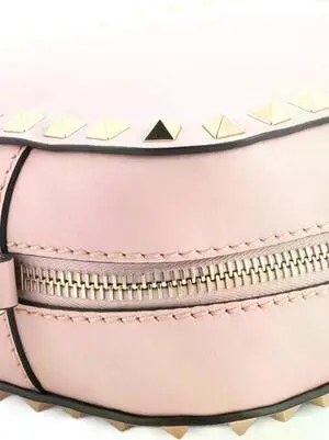 Valentino Garavani Rockstud Camera Leather Crossbody Bag - Neutrals