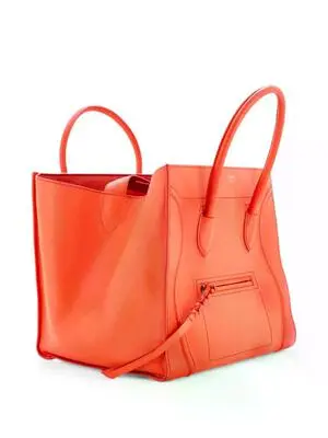 Celine Phantom Bag Grainy Leather Large Tote Bag - Orange