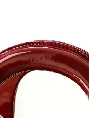 Dior Lady Cannage Quilt Patent Mini Satchel - Red