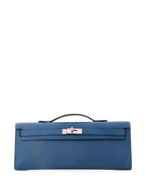 Hermès Kelly Cut Pochette Swift Clutch Bag - Blue