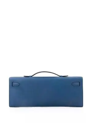 Hermès Kelly Cut Pochette Swift Clutch Bag - Blue