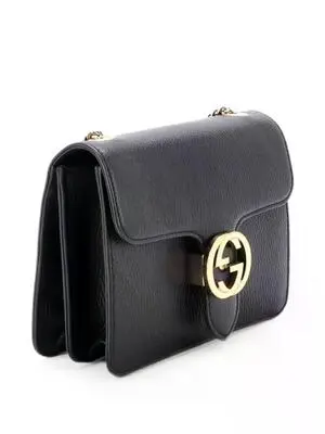 Gucci Interlocking Chain Leather Small Crossbody Bag