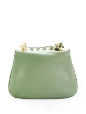 Gucci Blondie Nm Handle Bag Leather Medium Crossbody Bag - Green