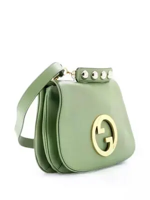 Gucci Blondie Nm Handle Bag Leather Medium Crossbody Bag - Green