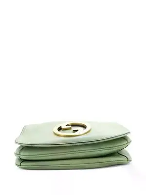Gucci Blondie Nm Handle Bag Leather Medium Crossbody Bag - Green
