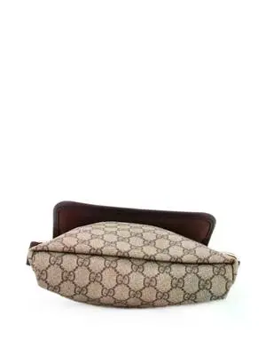 Gucci Gg Coated Canvas Flap Messenger Bag
