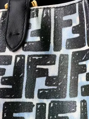 Fendi Shopper Joshua Vides Zucca Coated Canvas Large Tote Bag