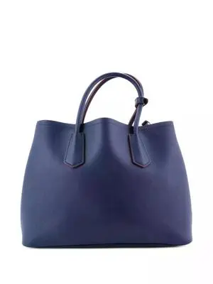Prada Saffiano Leather Tote Bag - Blue