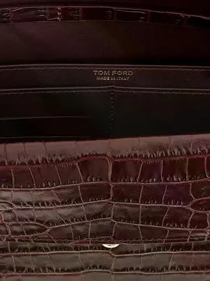 TOM FORD Aube Crocodile-effect Clutch Bag