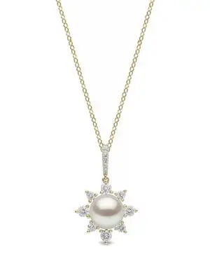 Yoko London Freshwater Pearl And Diamond Necklace - Gold