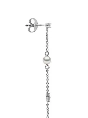 Yoko London Freshwater Pearl And Diamond Drop Earrings
