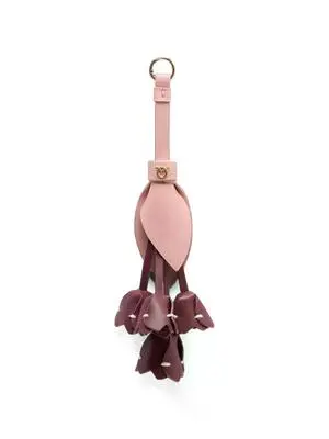 Pinko Love Birds Floral Bag Charm - Pink