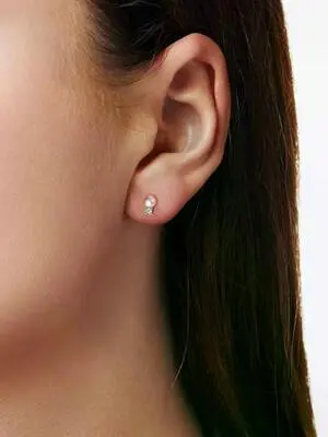 Yoko London Freshwater Pearl And Diamond Earrings