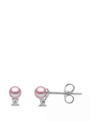 Yoko London Freshwater Pearl And Diamond Earrings