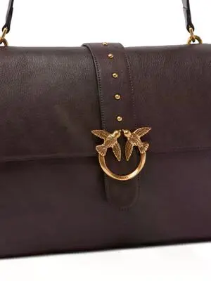 Pinko Love Birds Stud-embellished Shoulder Bag - Brown
