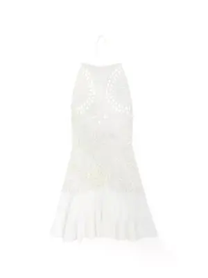 Jacquemus Napperon Crochet Mini Dress - White