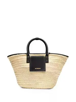 Jacquemus The Soli Beach Basket Raffia Bag - Neutrals